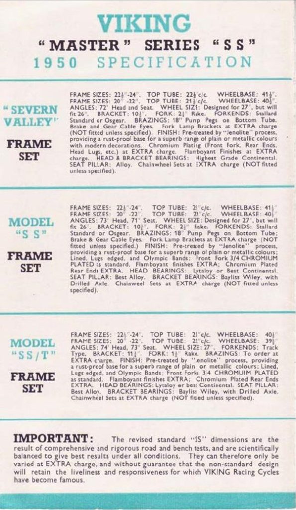 1950 Viking Catalogue – Classic Viking Cycles