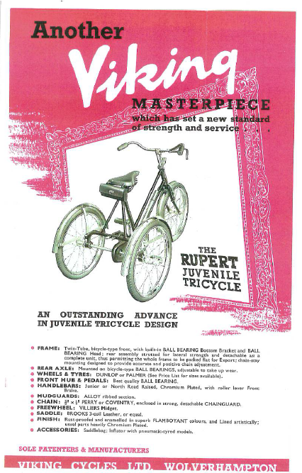 1950 Viking Juvenile and Junior Leaflet – Classic Viking Cycles