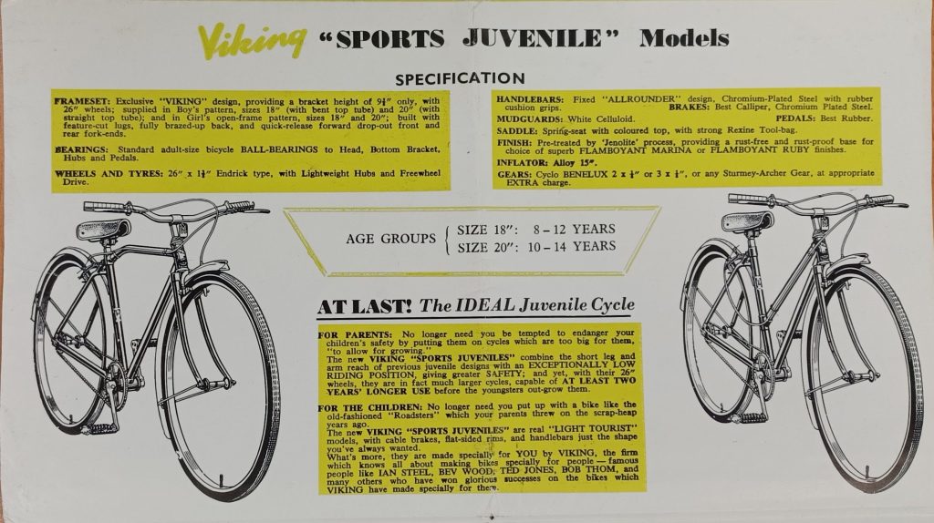 1958 Viking Cycles Catalogue – Classic Viking Cycles